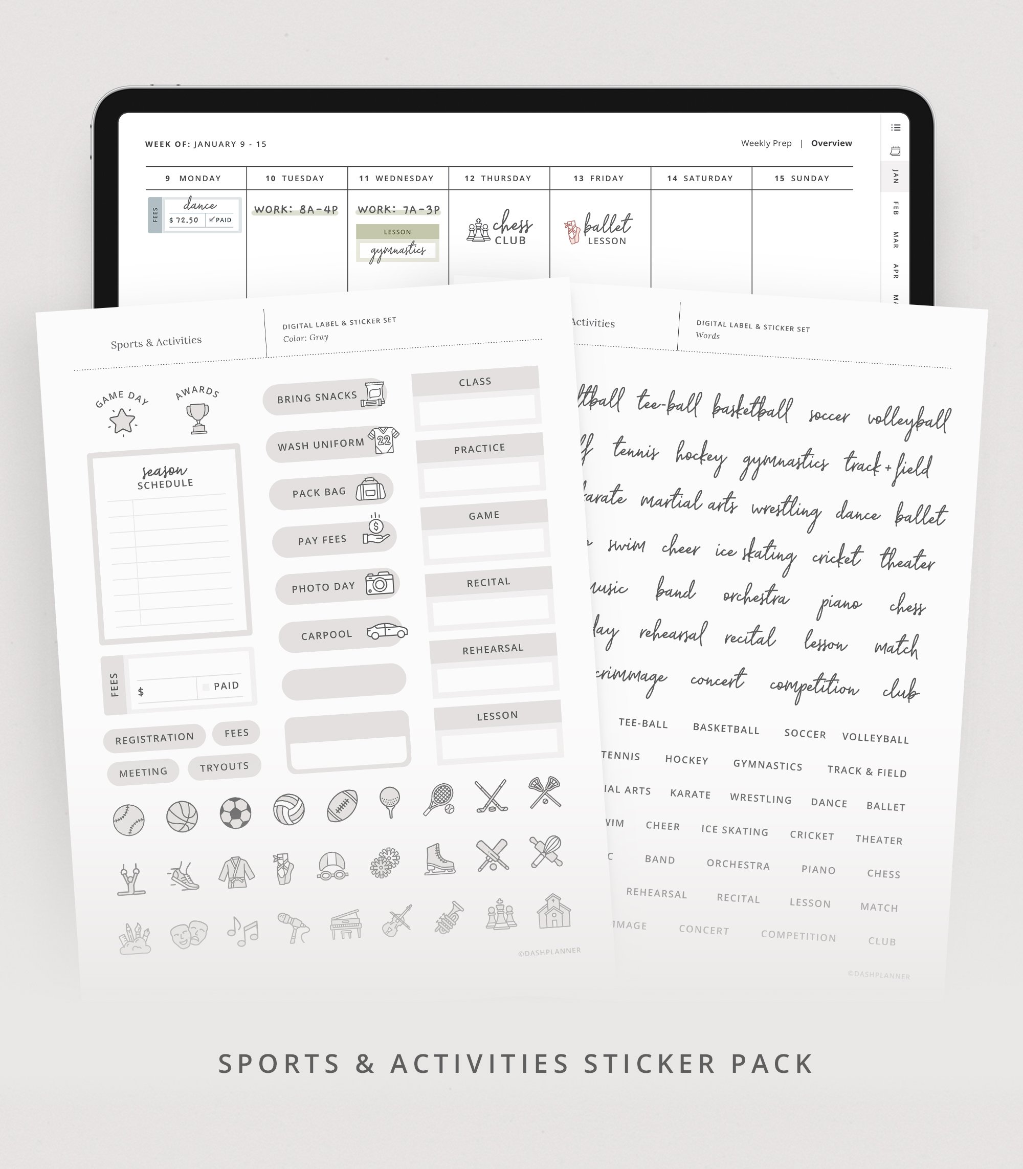 Household Digital Sticker Bundle — Dash Planner
