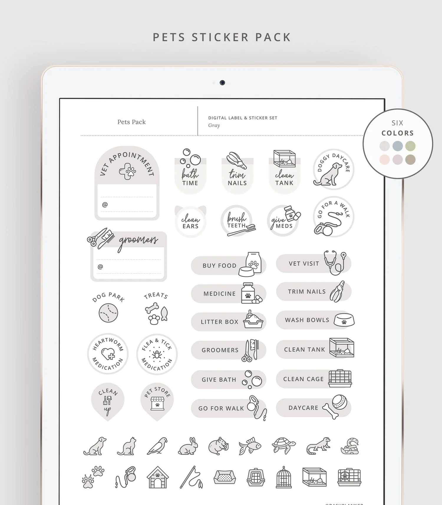 Household Digital Sticker Bundle — Dash Planner