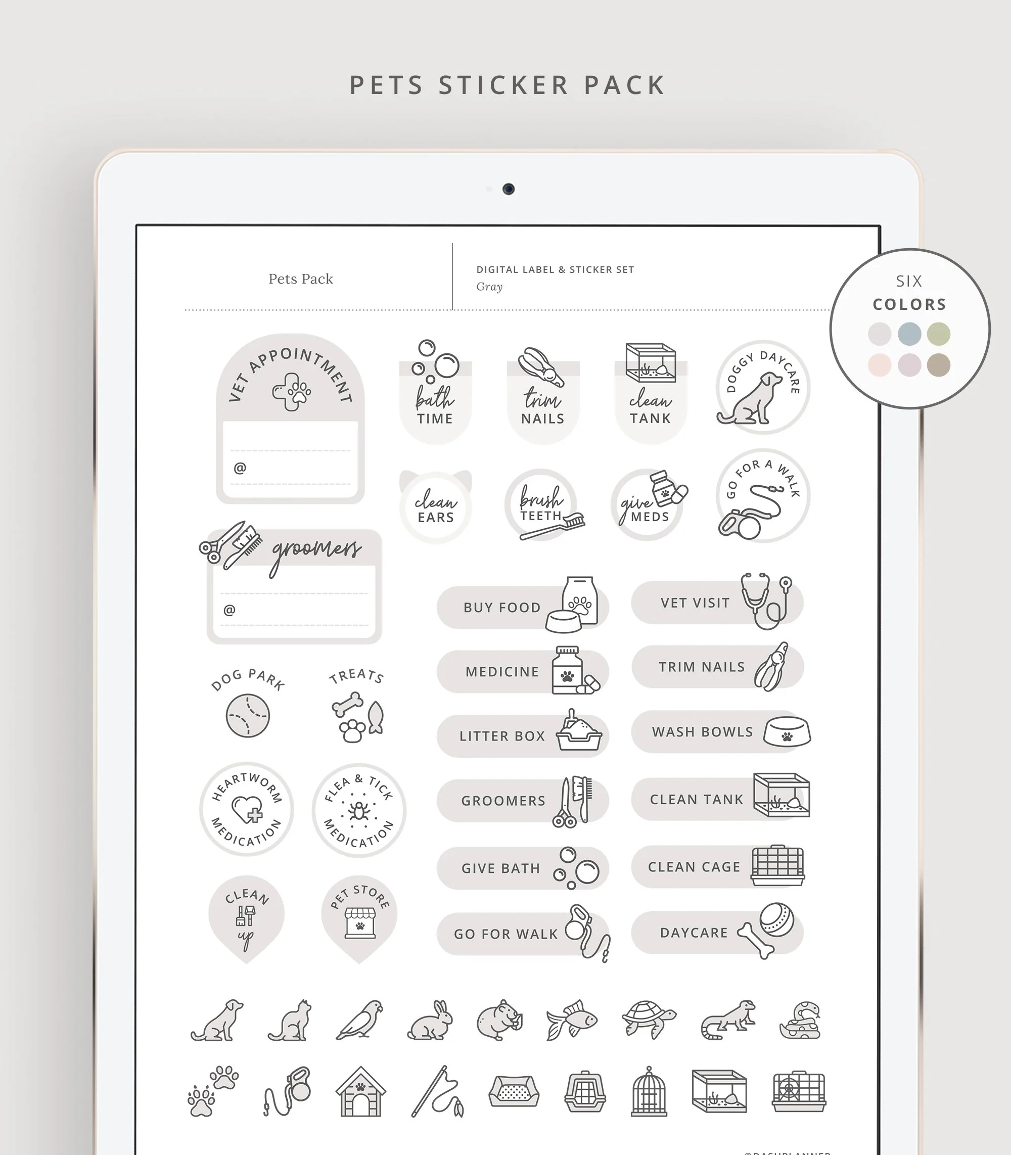 Household Digital Sticker Bundle — Dash Planner