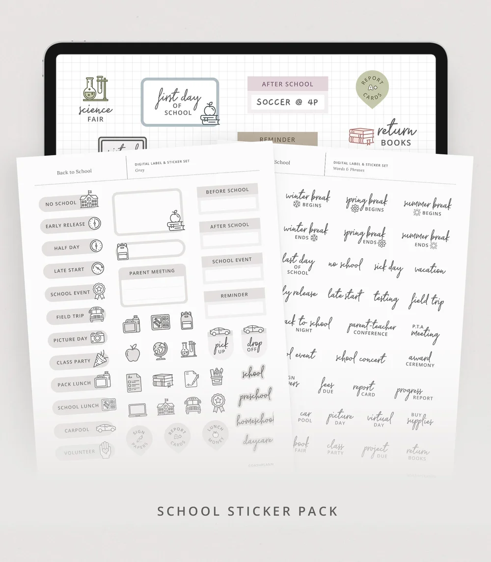 Household Digital Sticker Bundle — Dash Planner