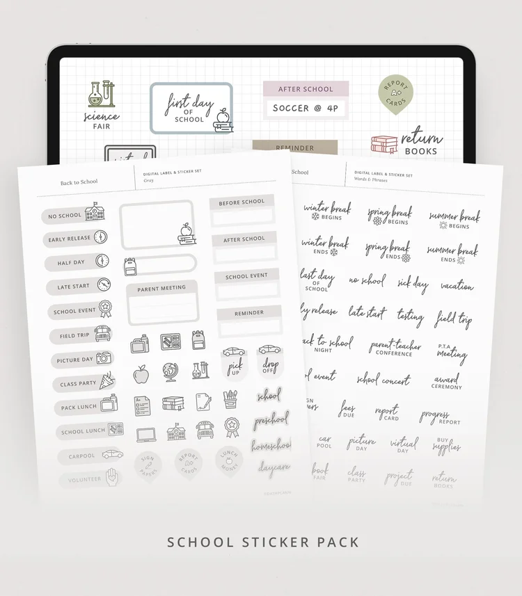 Household Digital Sticker Bundle — Dash Planner