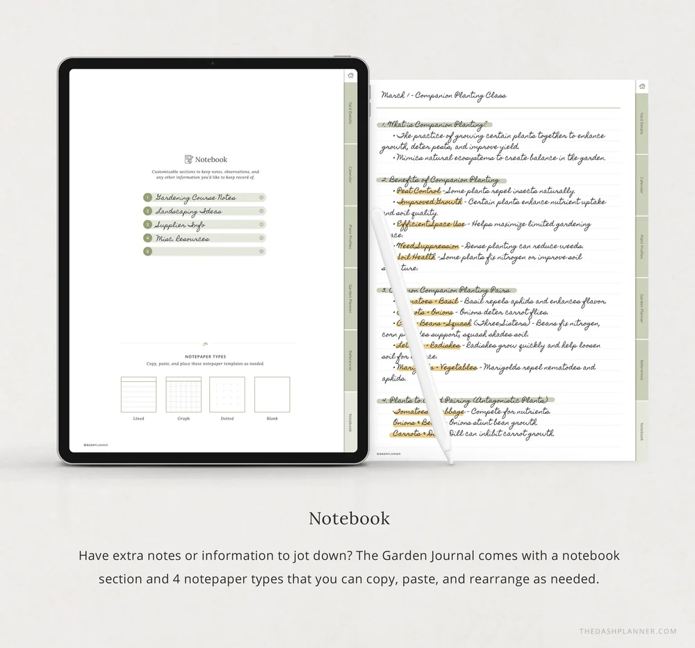 Digital Garden Planner | iPad Gardening Journal & Plant Tracker ...