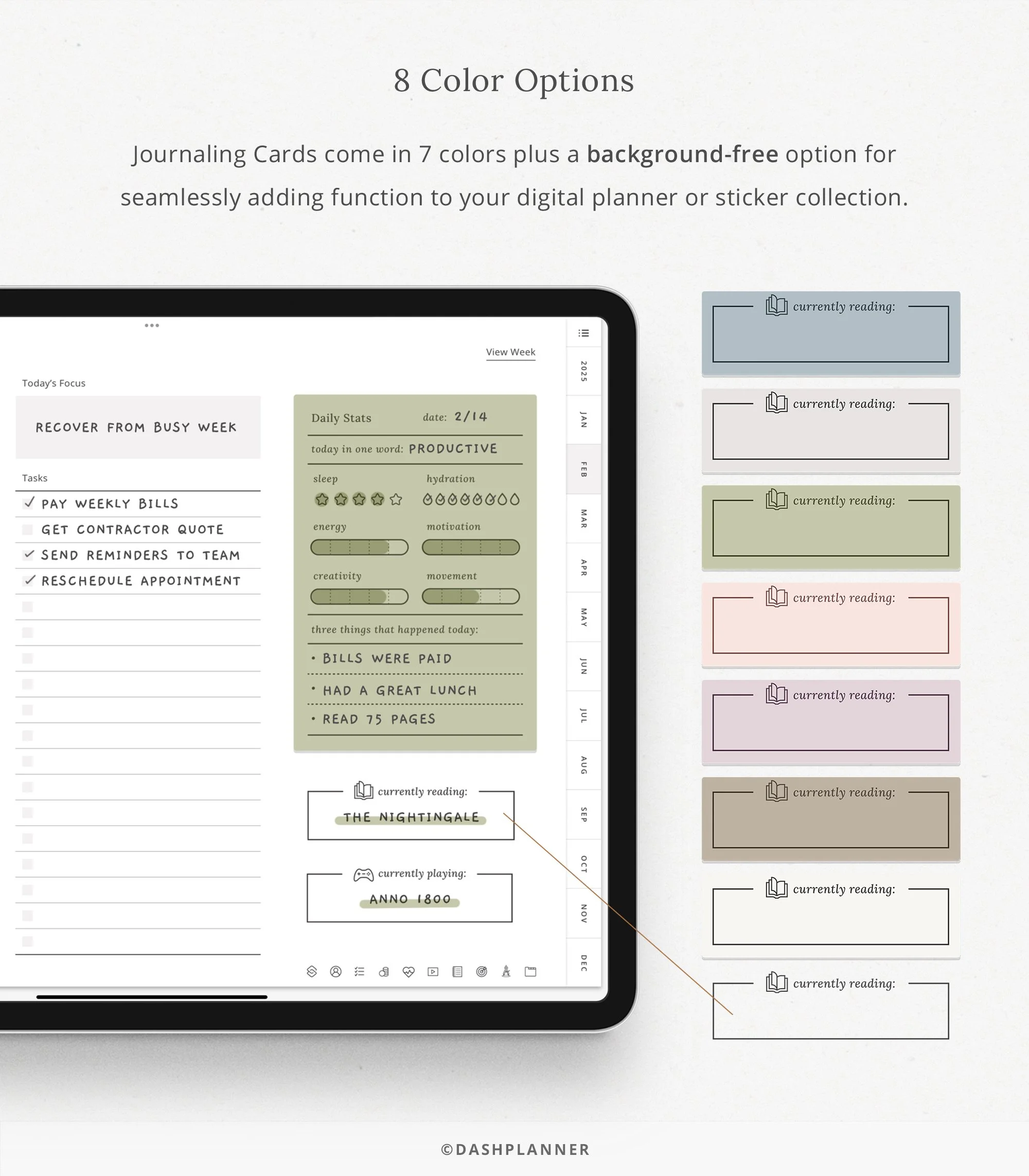 Journaling Cards - Digital Stickers for Goodnotes & Notability — Dash ...