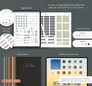 2025-2026 Digital Academic Planner for iPad | Hyperlinked Student ...