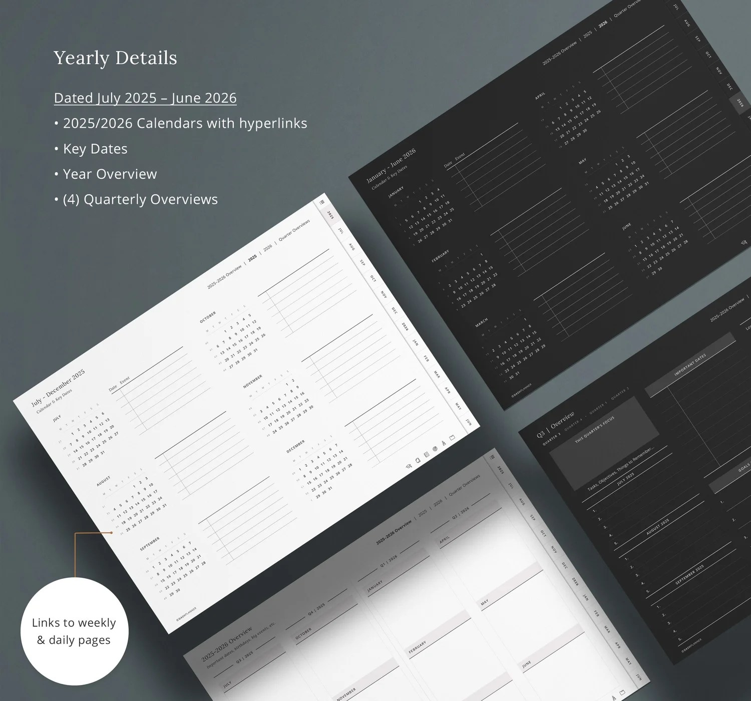 2025-2026 Digital Academic Planner for iPad | Hyperlinked Student ...