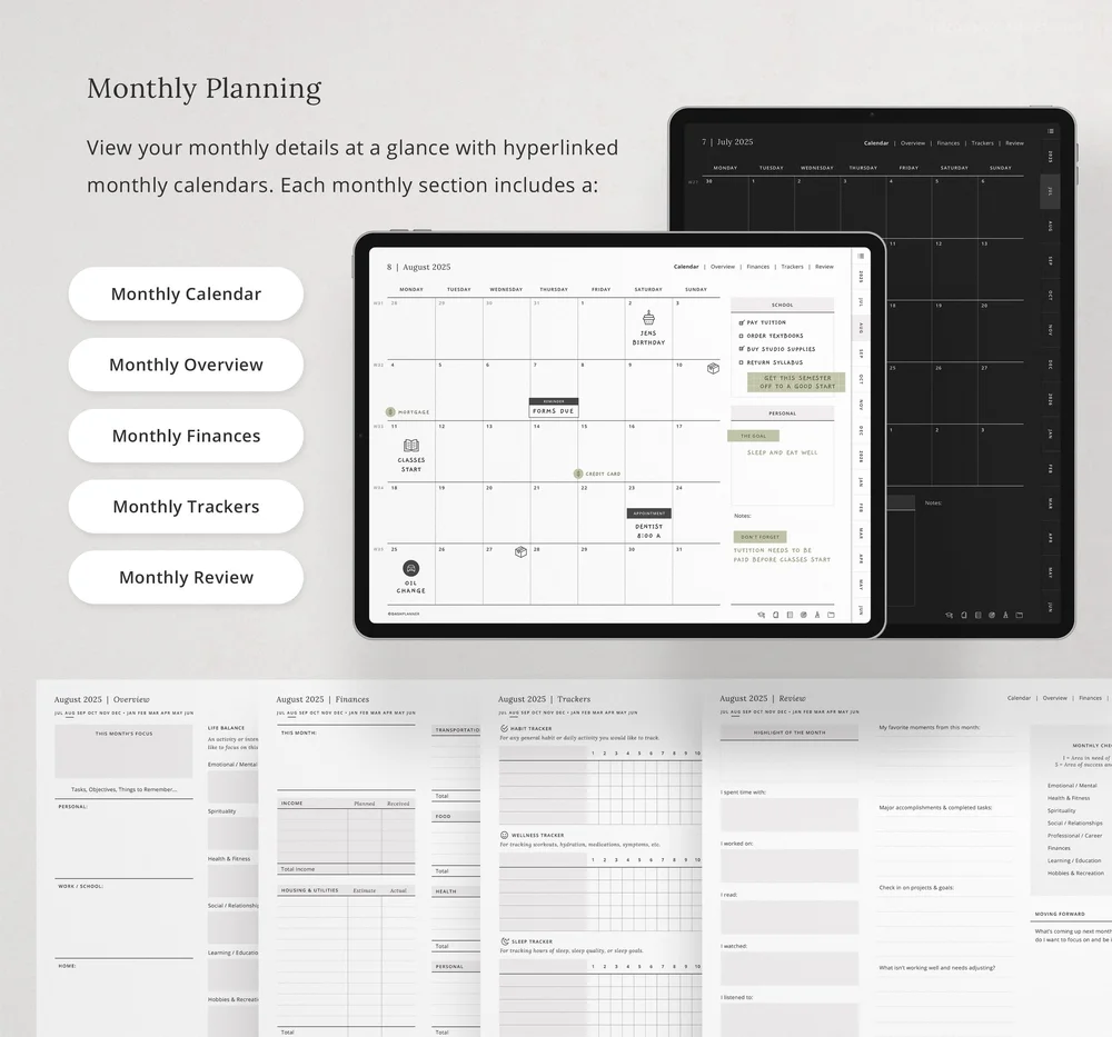 2025–2026 Academic Digital Planner iPad + iOS Shortcuts | Add to Apple ...