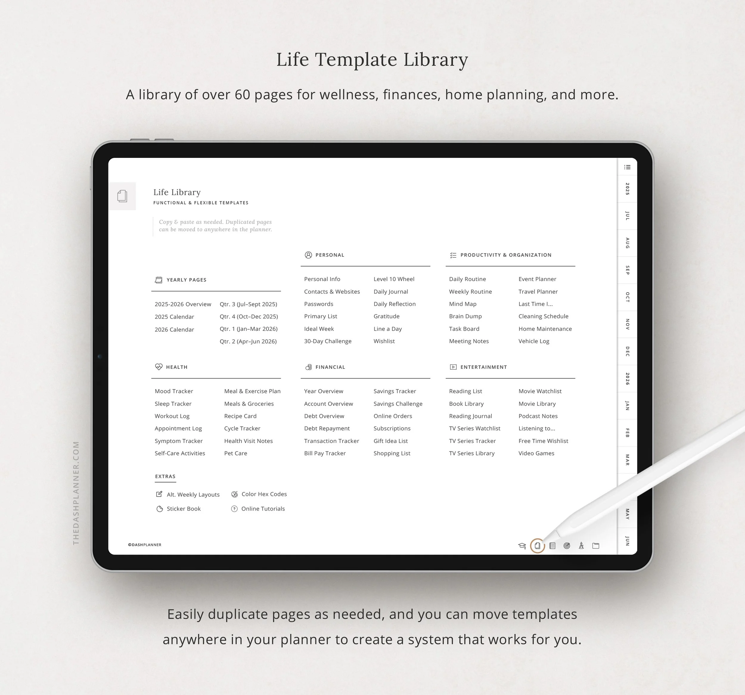 2025-2026 Digital Academic Planner for iPad | Hyperlinked Student ...
