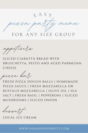 Easy & Affordable Pizza Party Menu for Any Size Group — SARAH ENNIS ...
