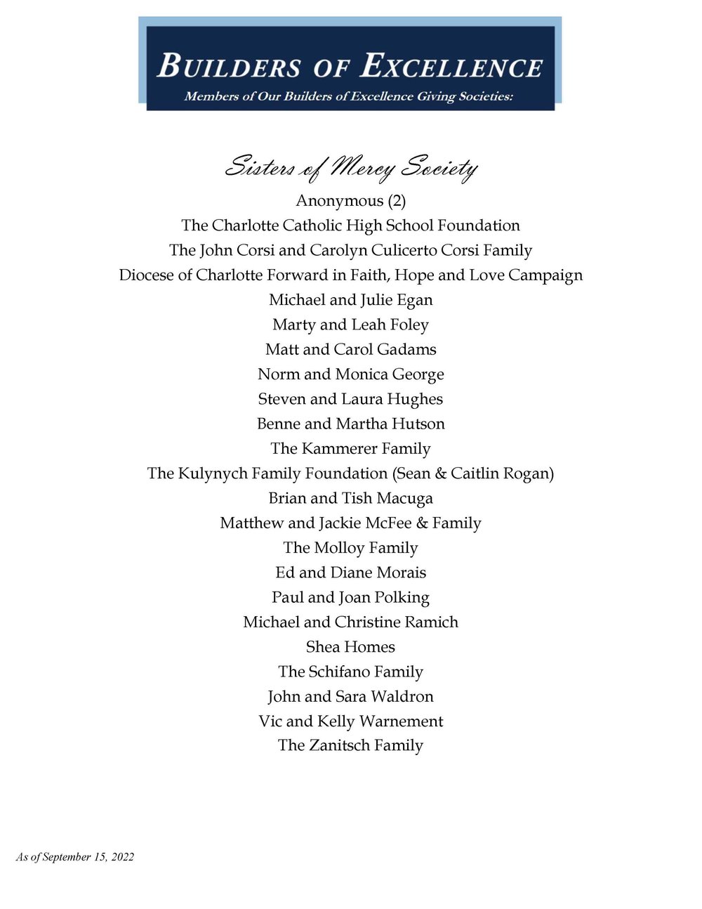 Thank You - Charlotte Catholic High School