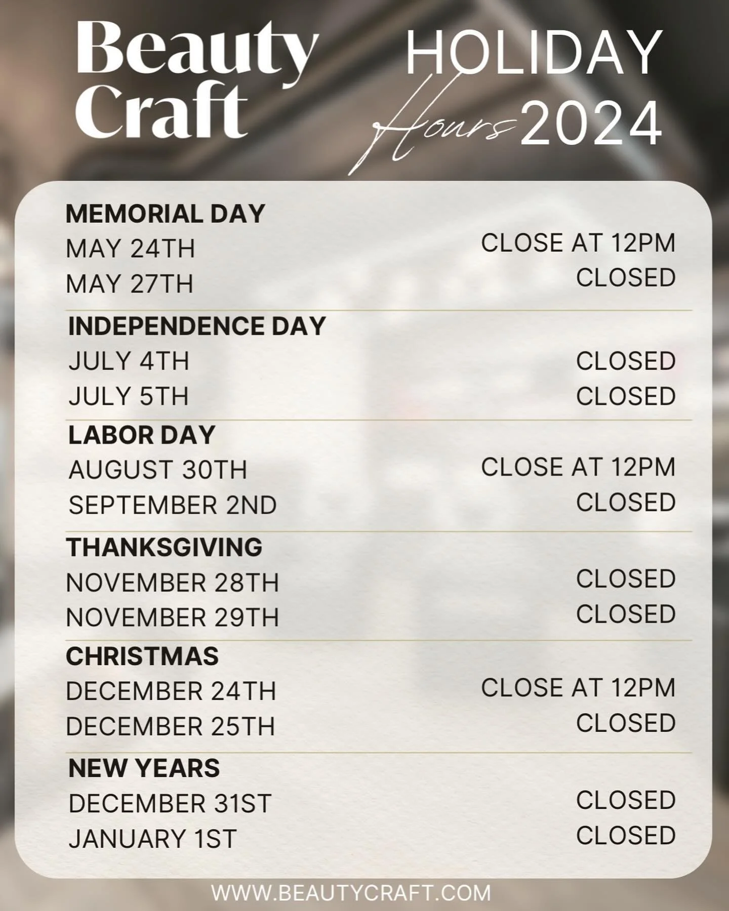 Stores — Beauty Craft