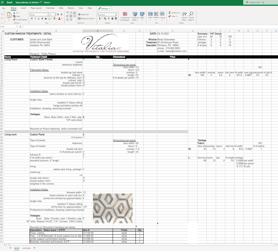 Digital Business Tools — Custom Window Treatments - Vitalia Inc