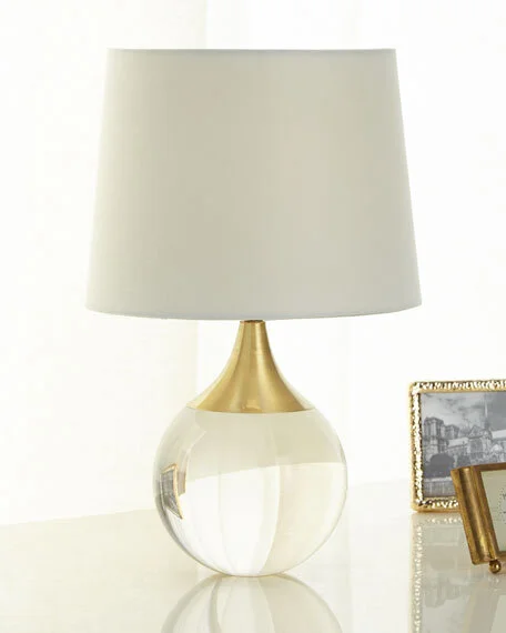 Regina Andrew Design Fluted Crystal Ball Lamp in Gold — Homenclature