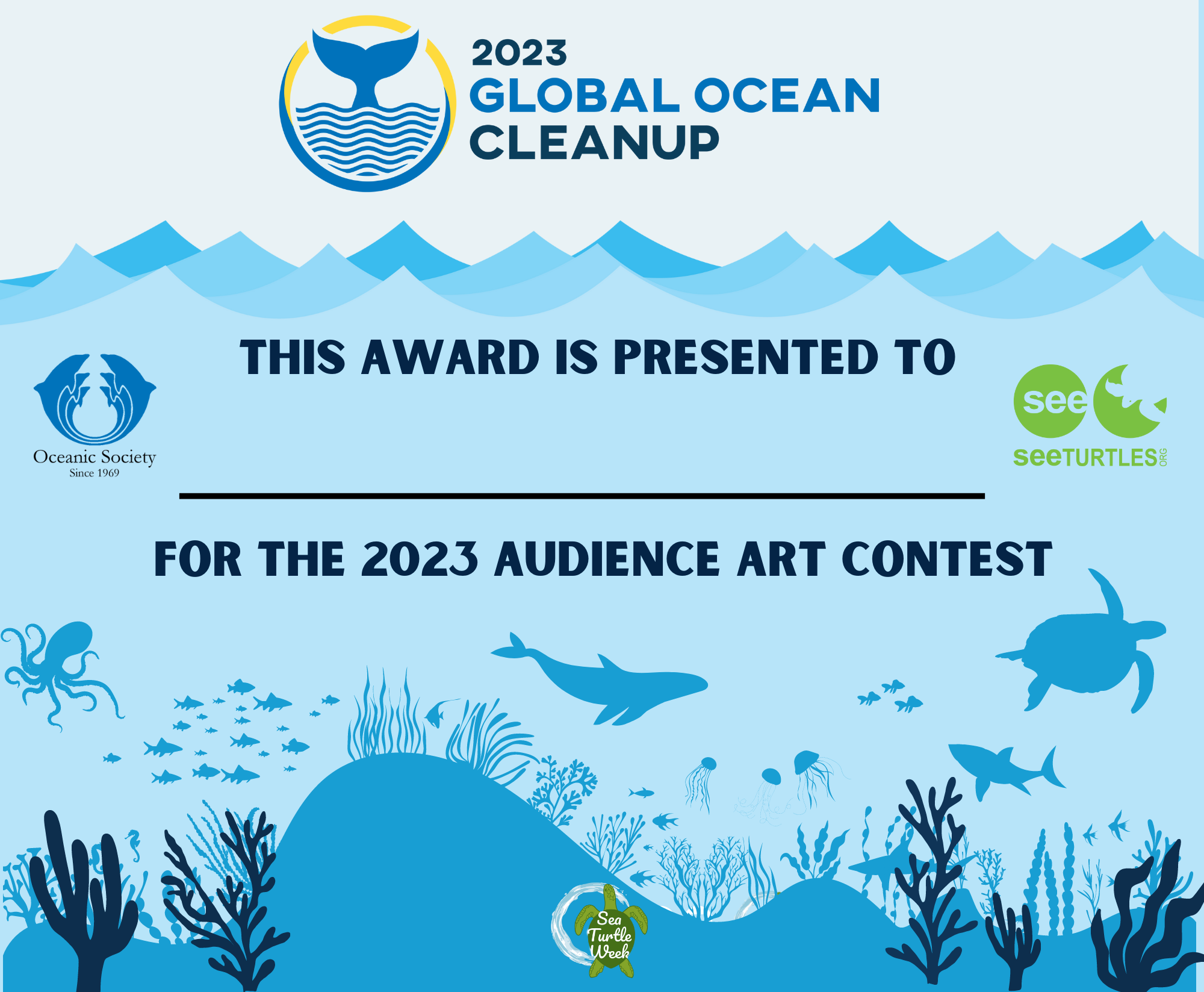 Beach Plastic Art Contest — #SeaTurtleWeek