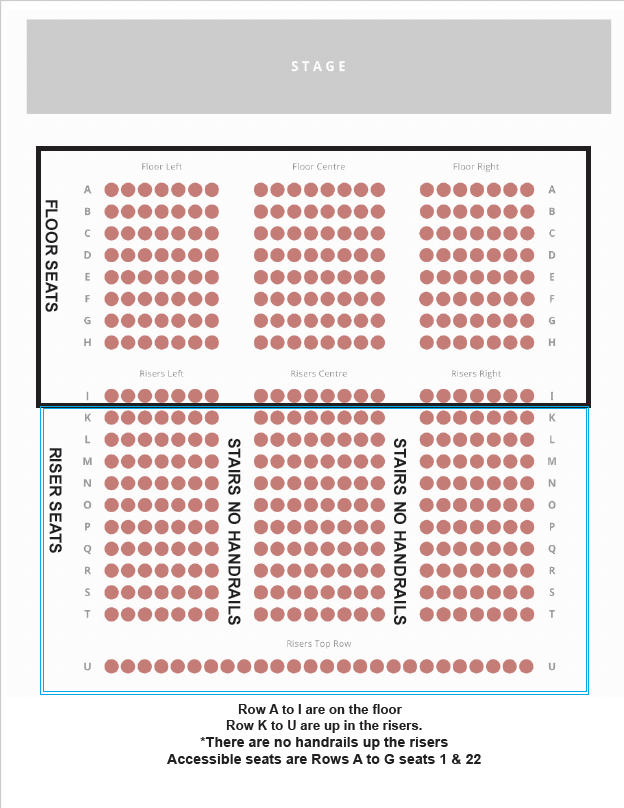 Seat Map — Prairie Fusion Arts & Entertainment
