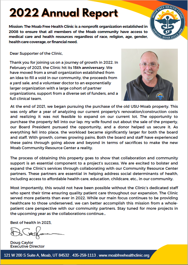 Impact — Moab Free Health Clinic