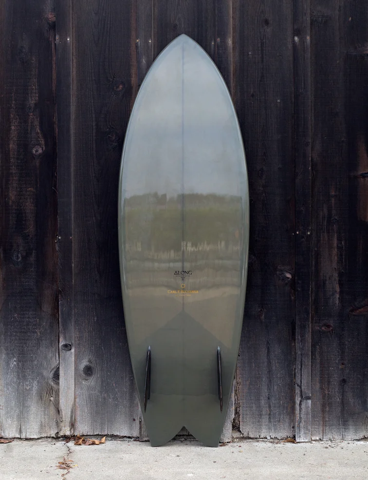 FISH AND CHIPS BUCHERER / ALONG SURFBOARD. Blend with Nature.