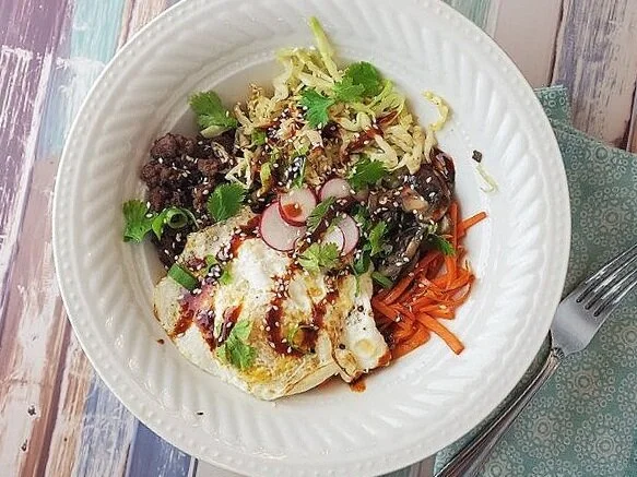 Ground Beef Bibimbap — Windy N Ranch