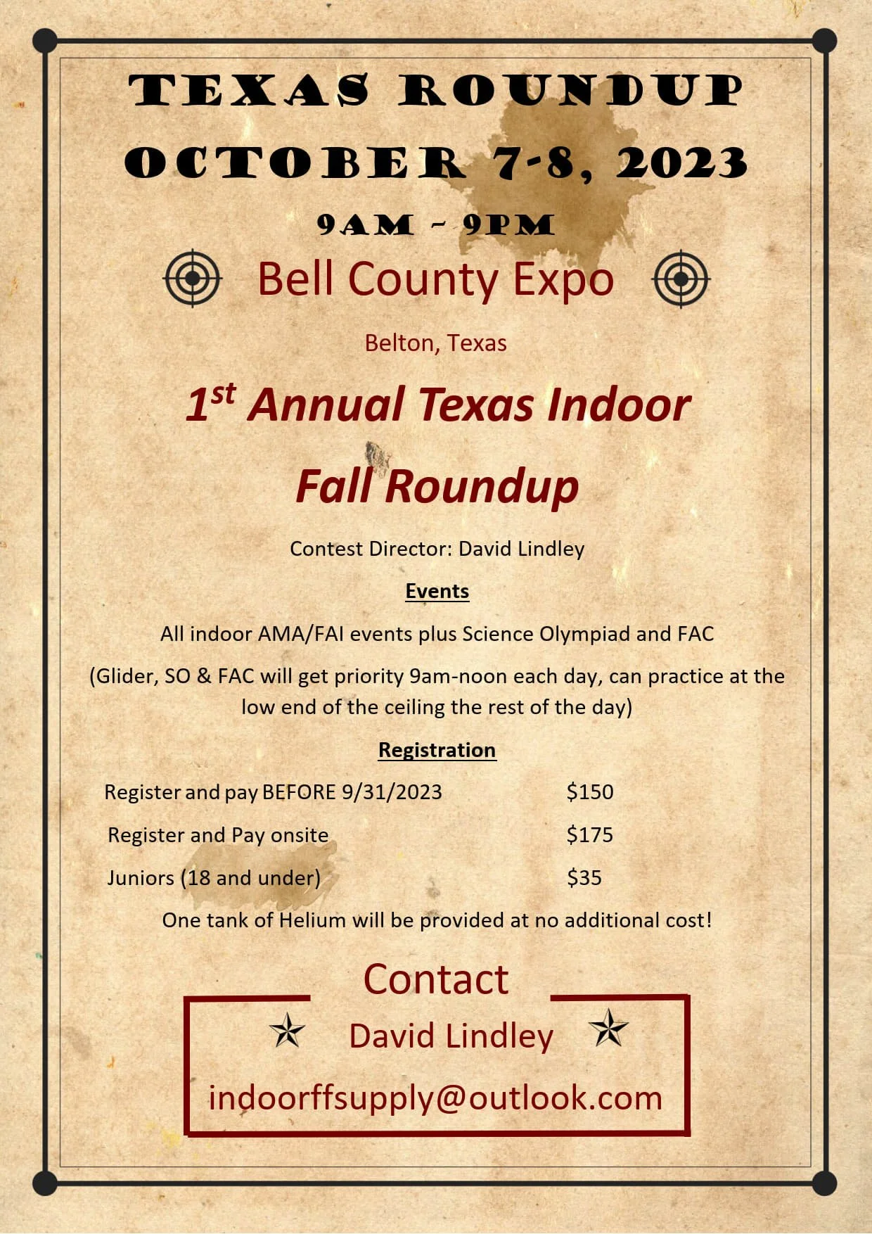 Events — Indoor Free Flight Supply