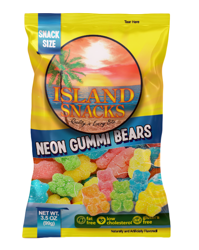 Neon Gummy Bears — Island Snacks