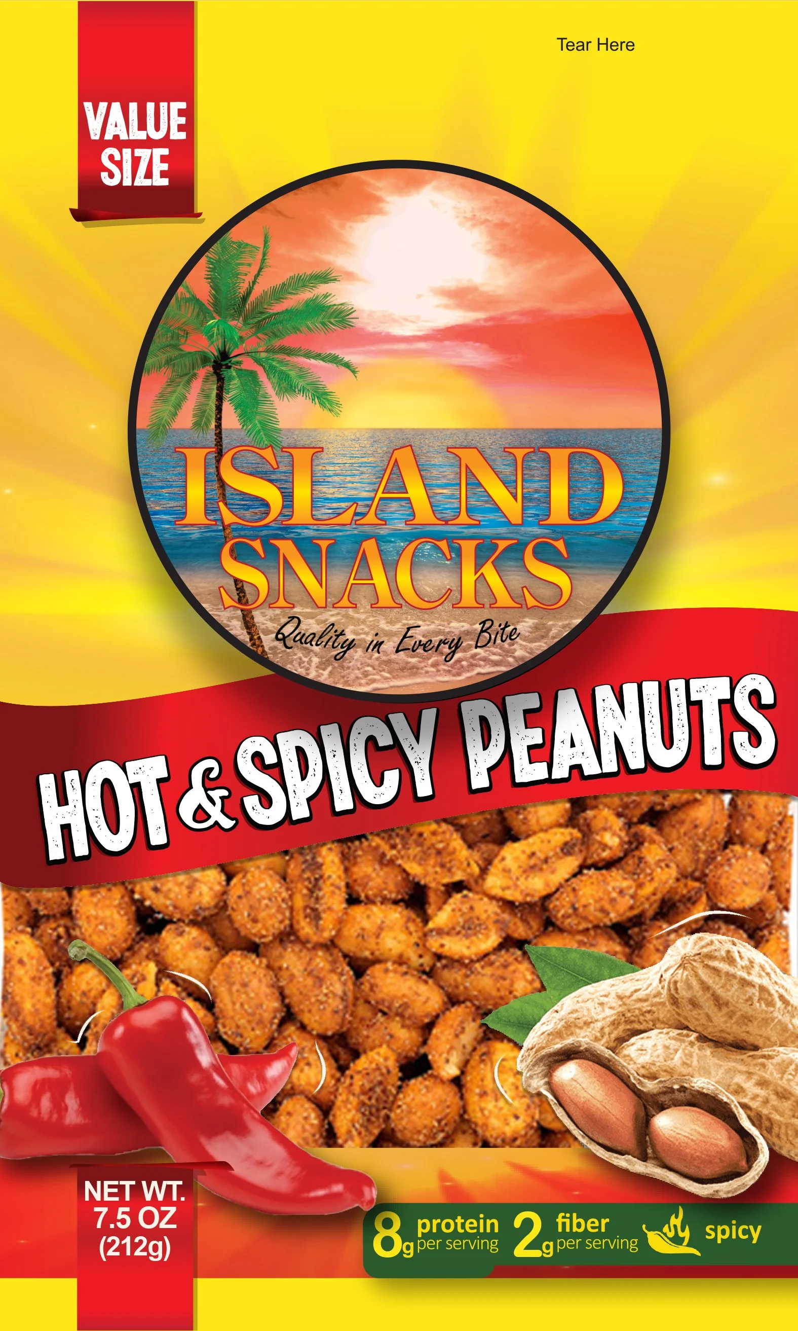 Hot and Spicy Peanuts — Island Snacks