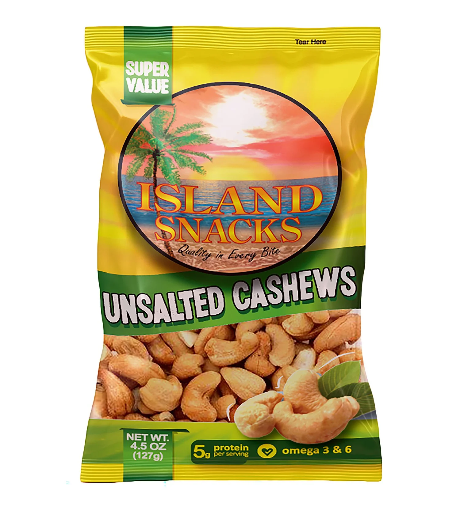 Unsalted Cashews — Island Snacks