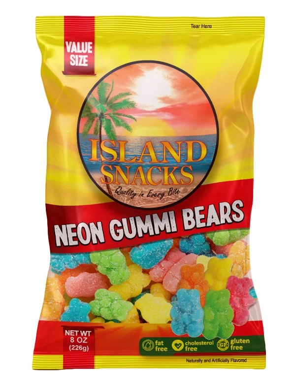 Neon Gummy Bears — WWW.SHOPISLANDSNACKS.COM