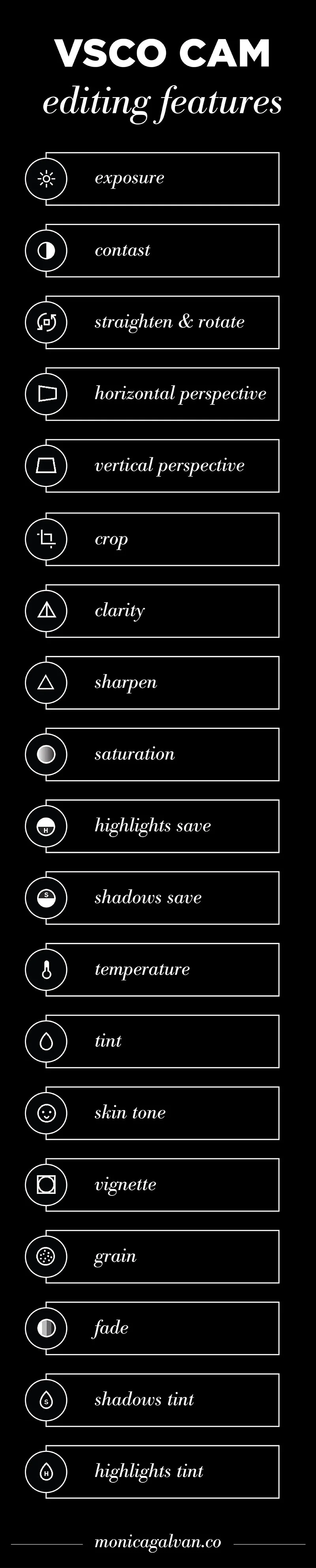 Guide to VSCO Cam editing features — M.