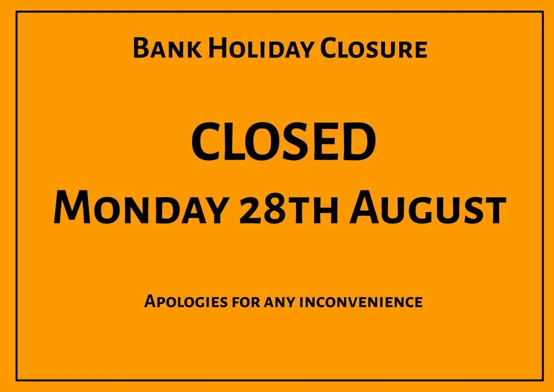 Closed Monday 28th August October Books