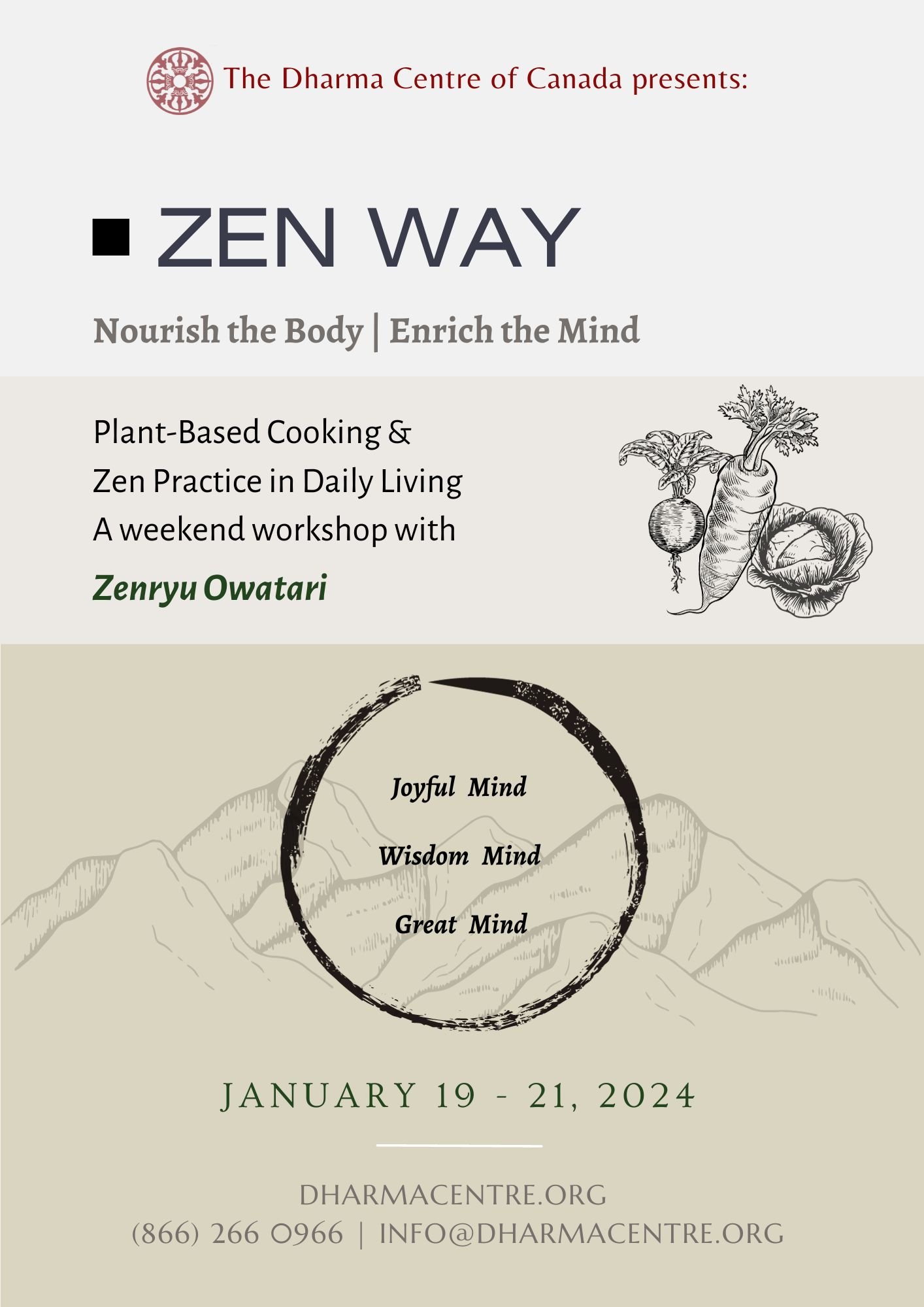 Zen Way: Nurture the Body, Enrich the Mind. Workshop with Zenryu Owatari — The Dharma Centre of ...