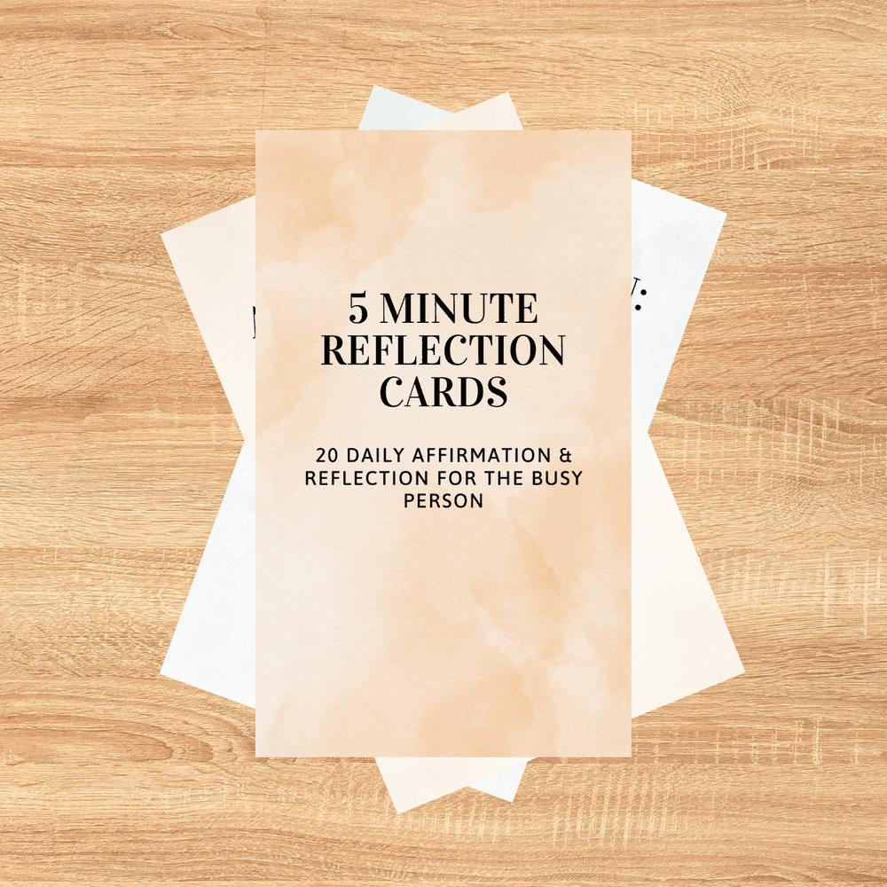 Daily Affirmation & Reflection cards — Sincerely, Mainou