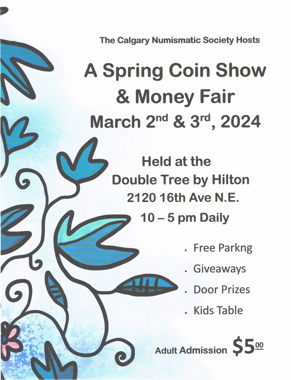 Spring 2024 Coin Show — Calgary Numismatic Society
