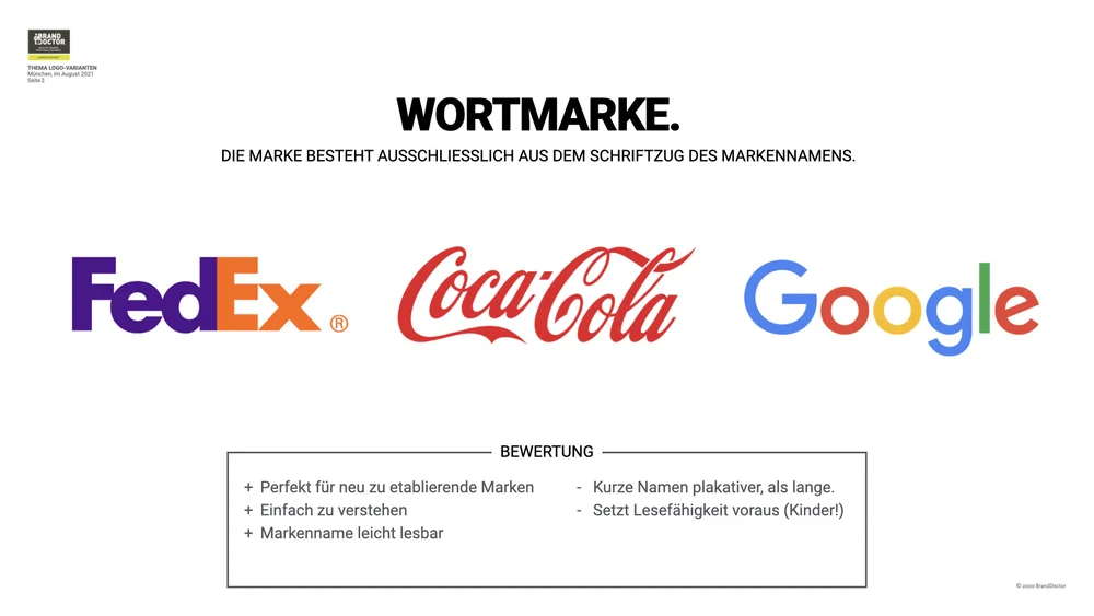 7 Arten von Markenzeichen, welche ist die beste? — Brand Doctor
