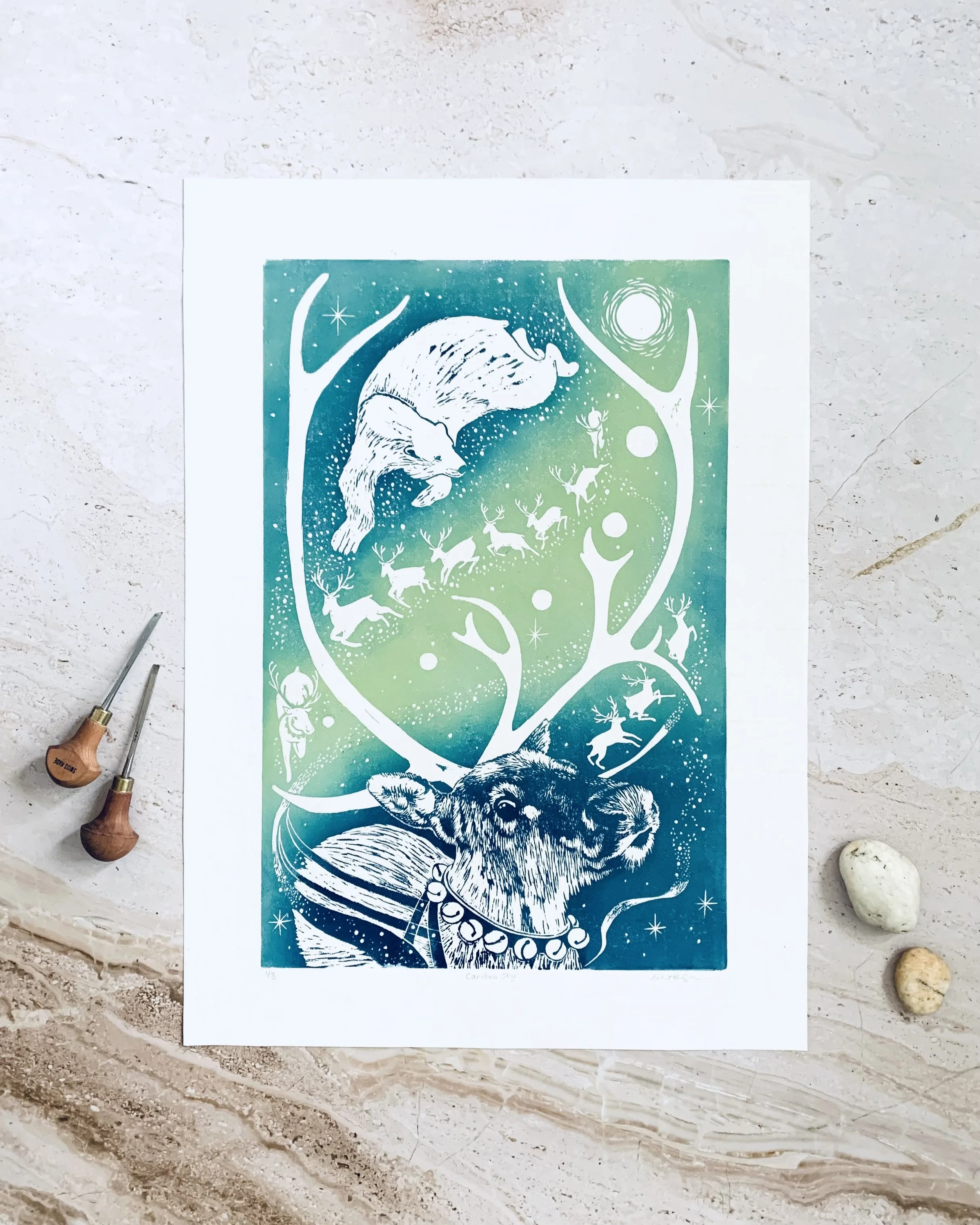 Shop Handmade Linocut Prints of Folktales and Fairytales that connect us to nature — Handcrafted ...