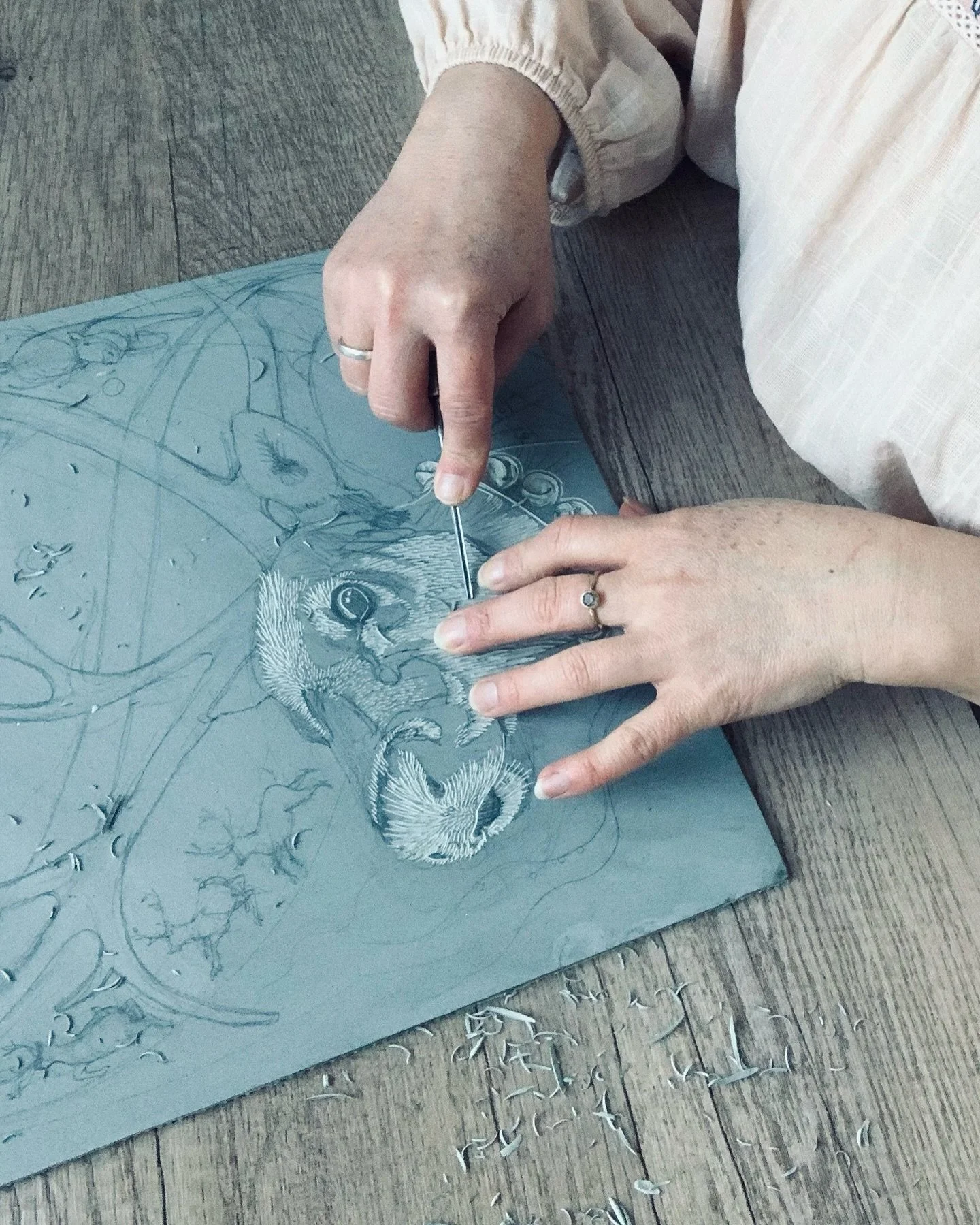 About Diem Dangers, Linocut Printmaker & Artist — Handcrafted Folktale ...