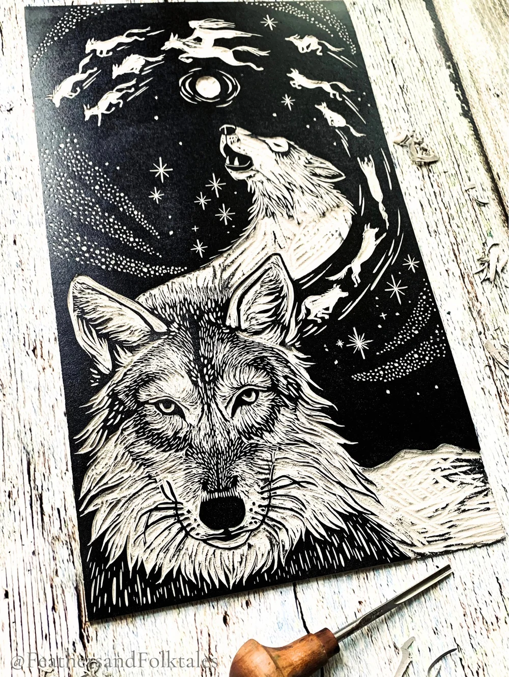 The Divine Wolf Spirit Animal of the Mongolian Grasslands — Handcrafted ...