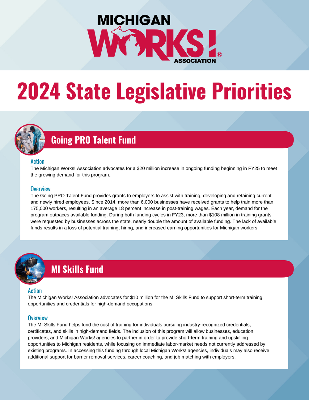 State Legislative Priorities — MichiganWorks! Association