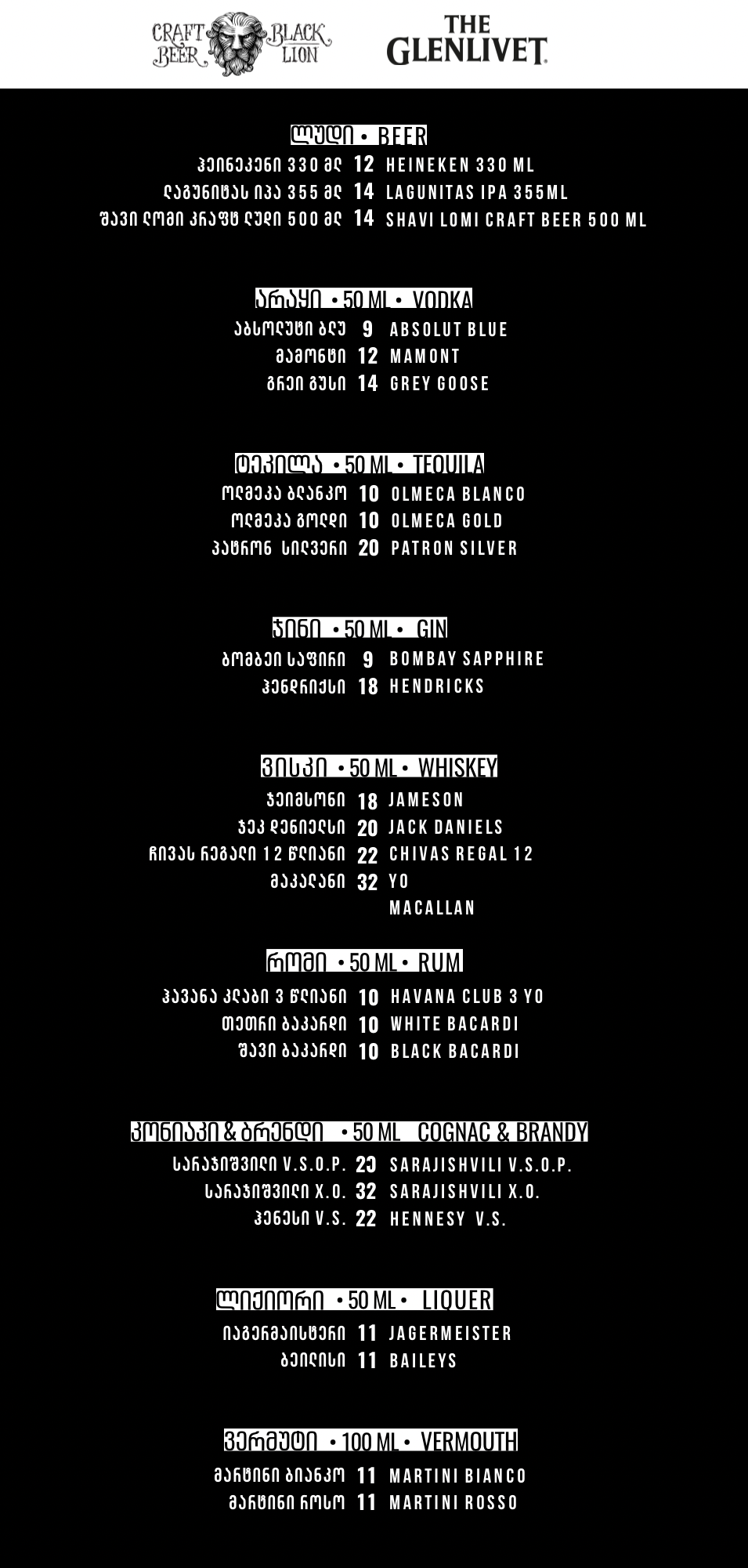 Strada Menu — Strada