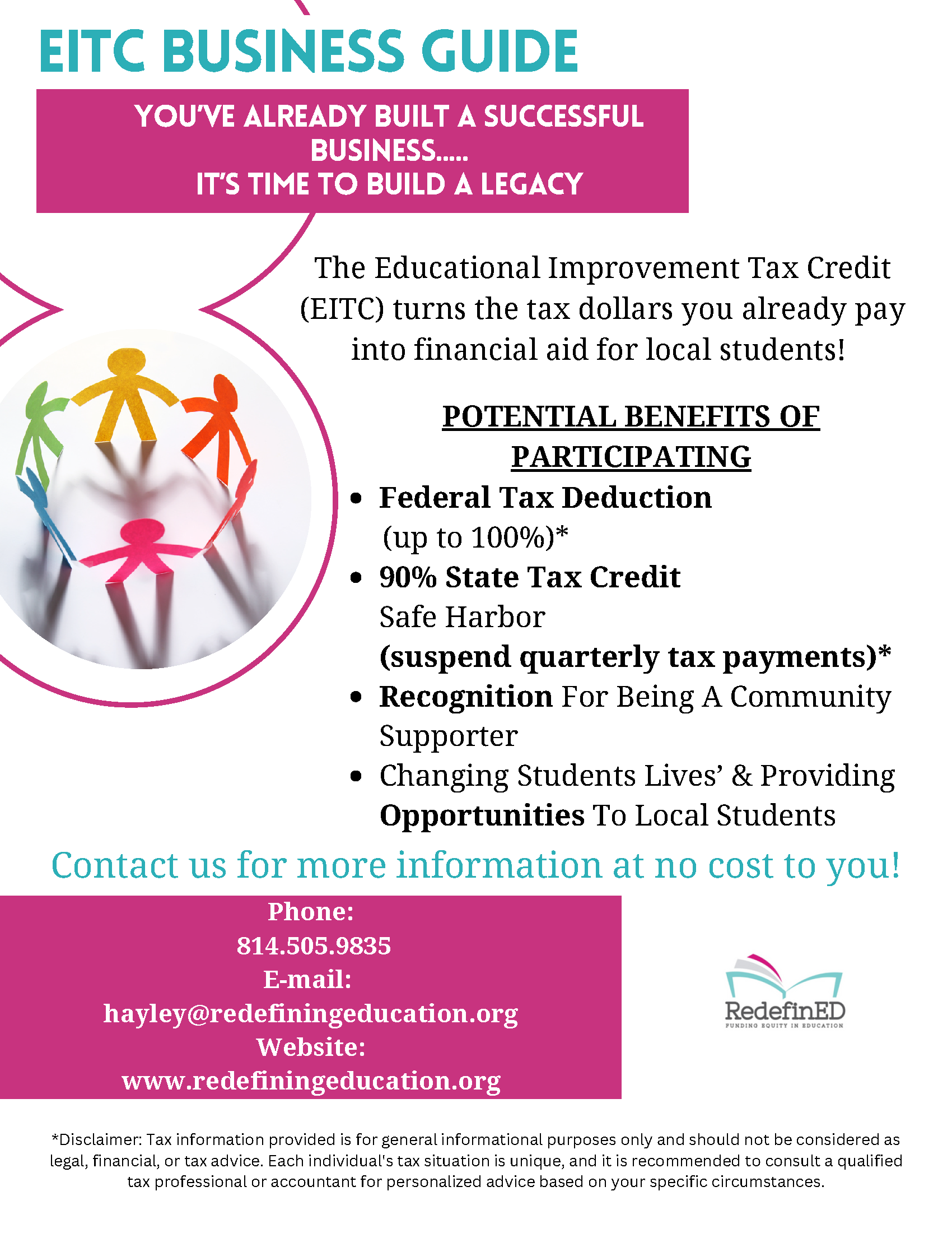 RedefinED and EITC Information — The Epiphany School