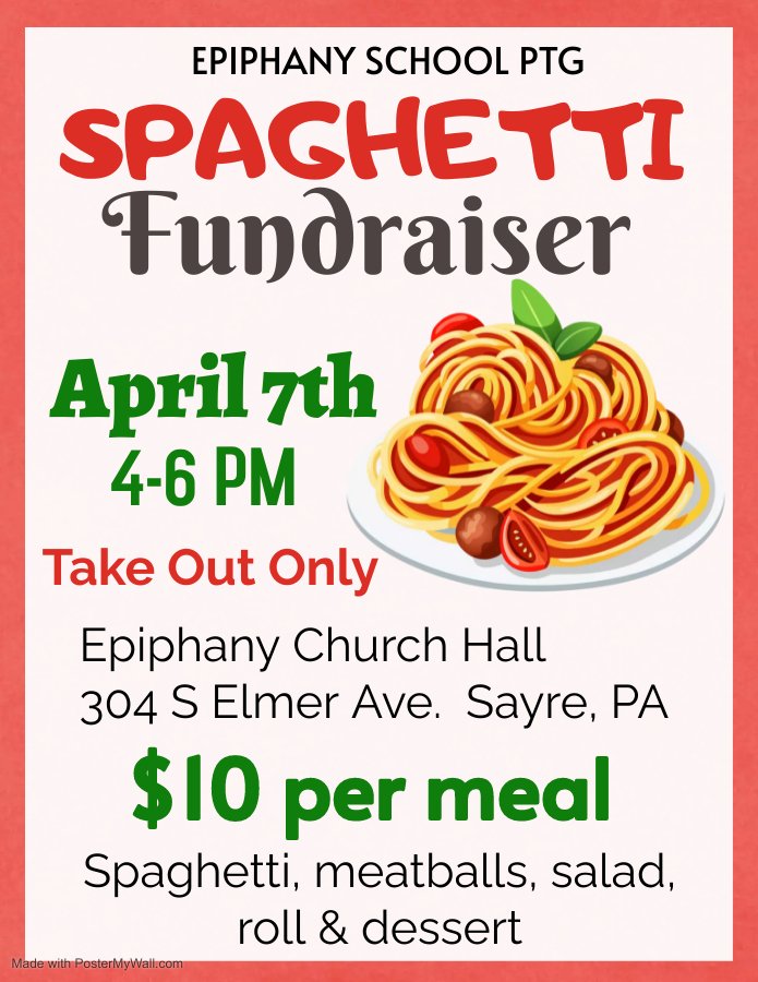 Spaghetti Dinner Fundraiser — The Epiphany School