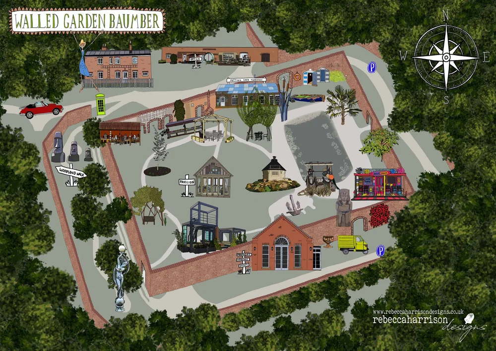 Custom Visitor Map Illustration Service — Rebecca Harrison Designs