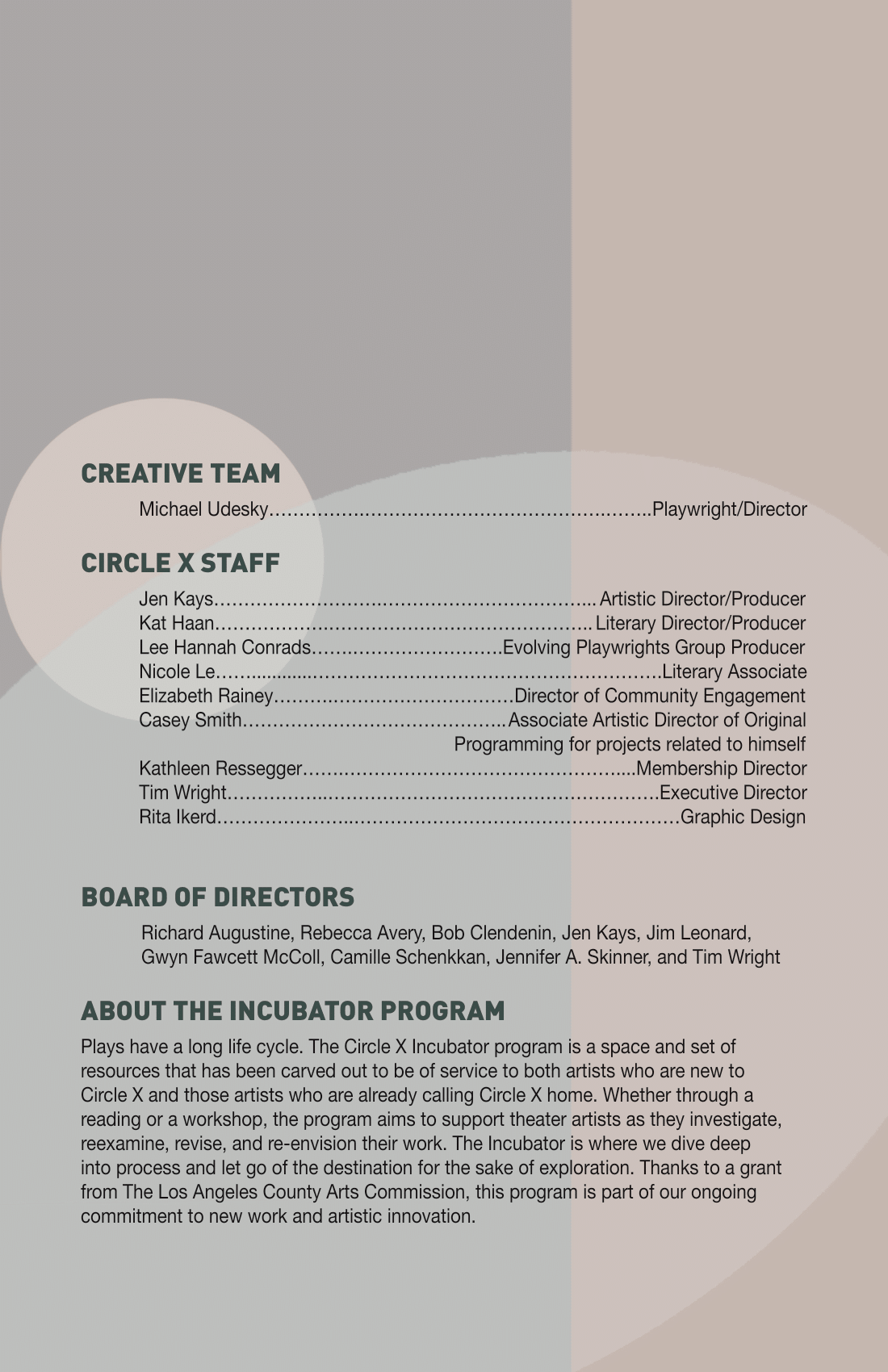 Current Program — CIRCLE X THEATRE CO.