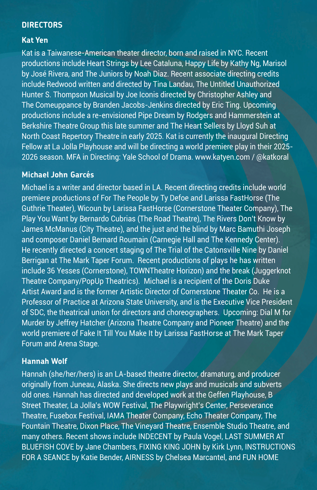 Current Program — CIRCLE X THEATRE CO.