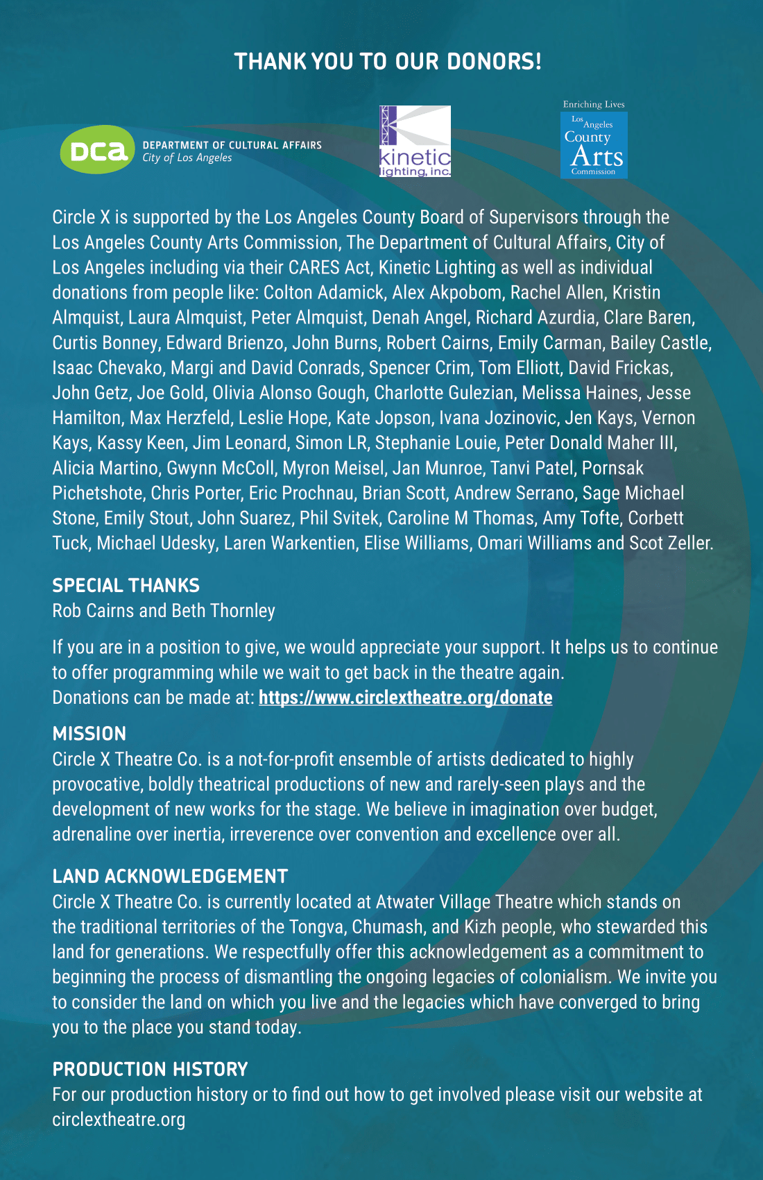 Current Program — CIRCLE X THEATRE CO.