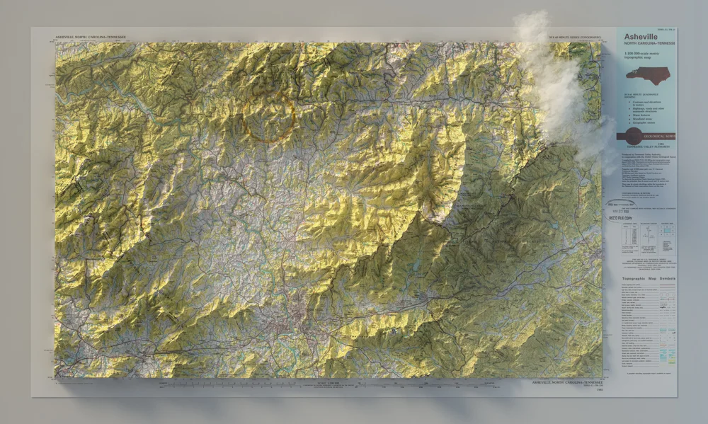 3D Rendered topographic maps — longitude.one