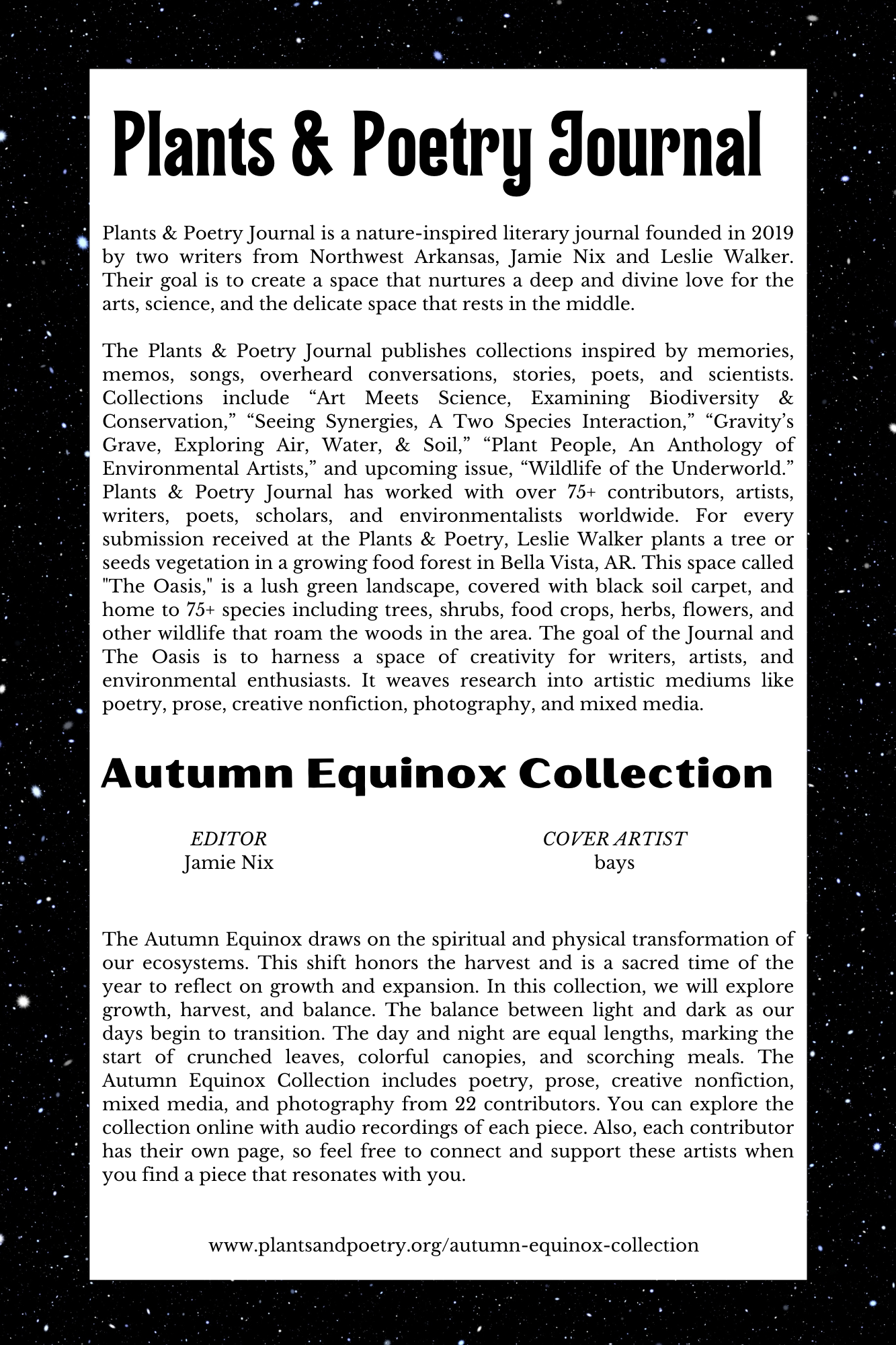 Autumn Equinox Collection — plants & poetry