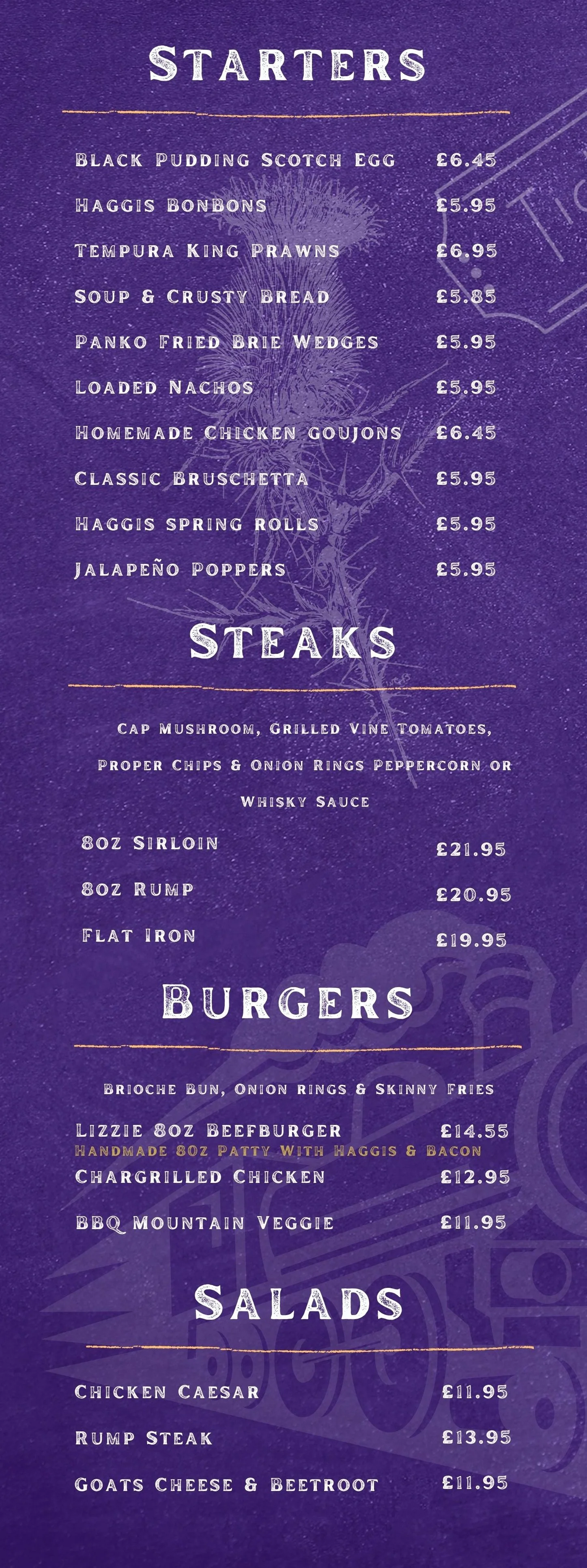 FOOD — THE ELIZABETHAN