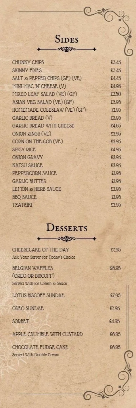 FOOD — THE ELIZABETHAN