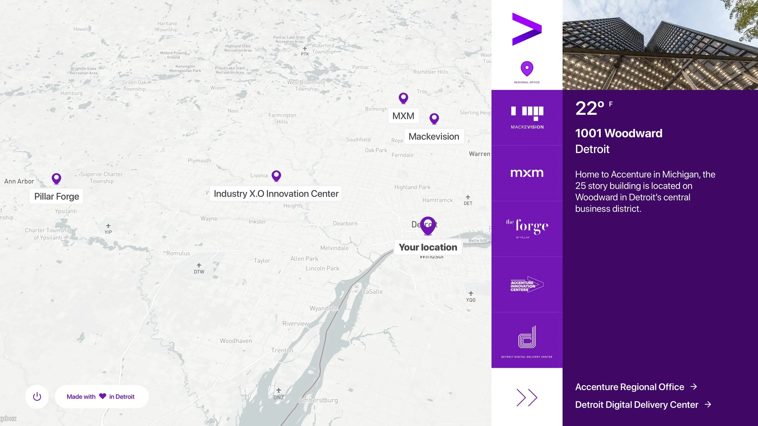 Accenture Detroit Regional Office - Big Screen — Dan Shin