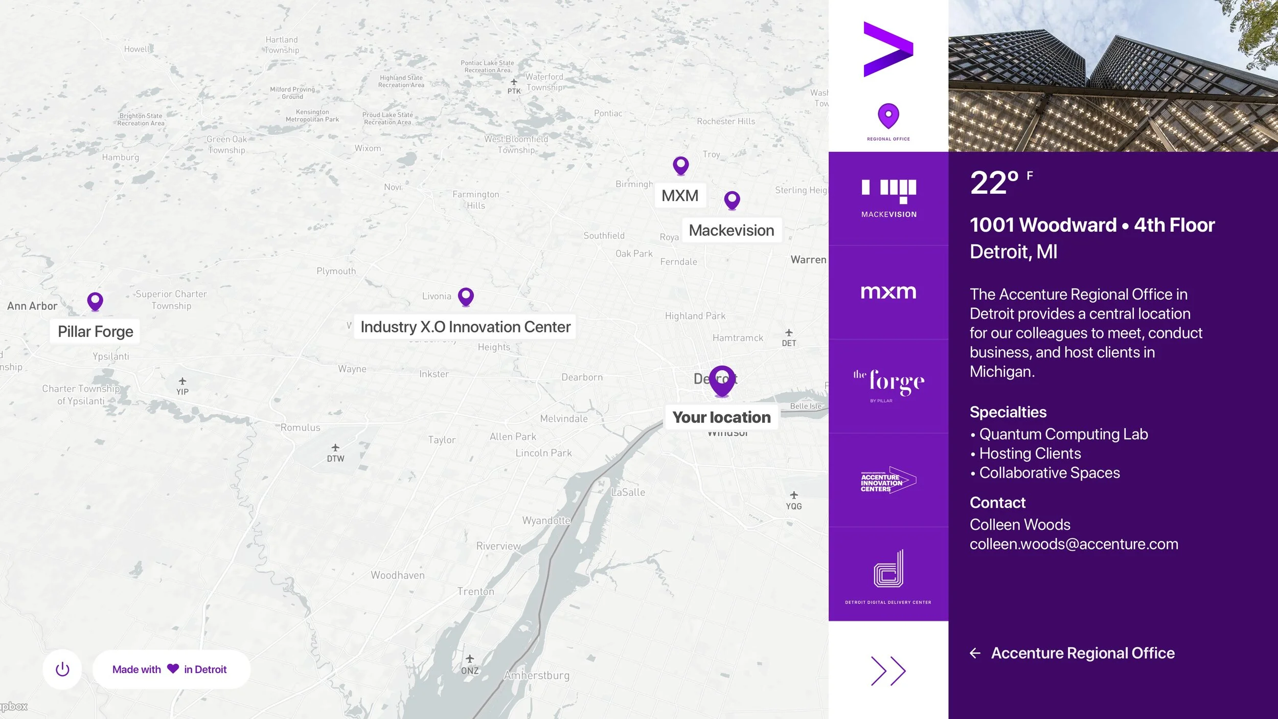 Accenture Detroit Regional Office - Big Screen — Dan Shin