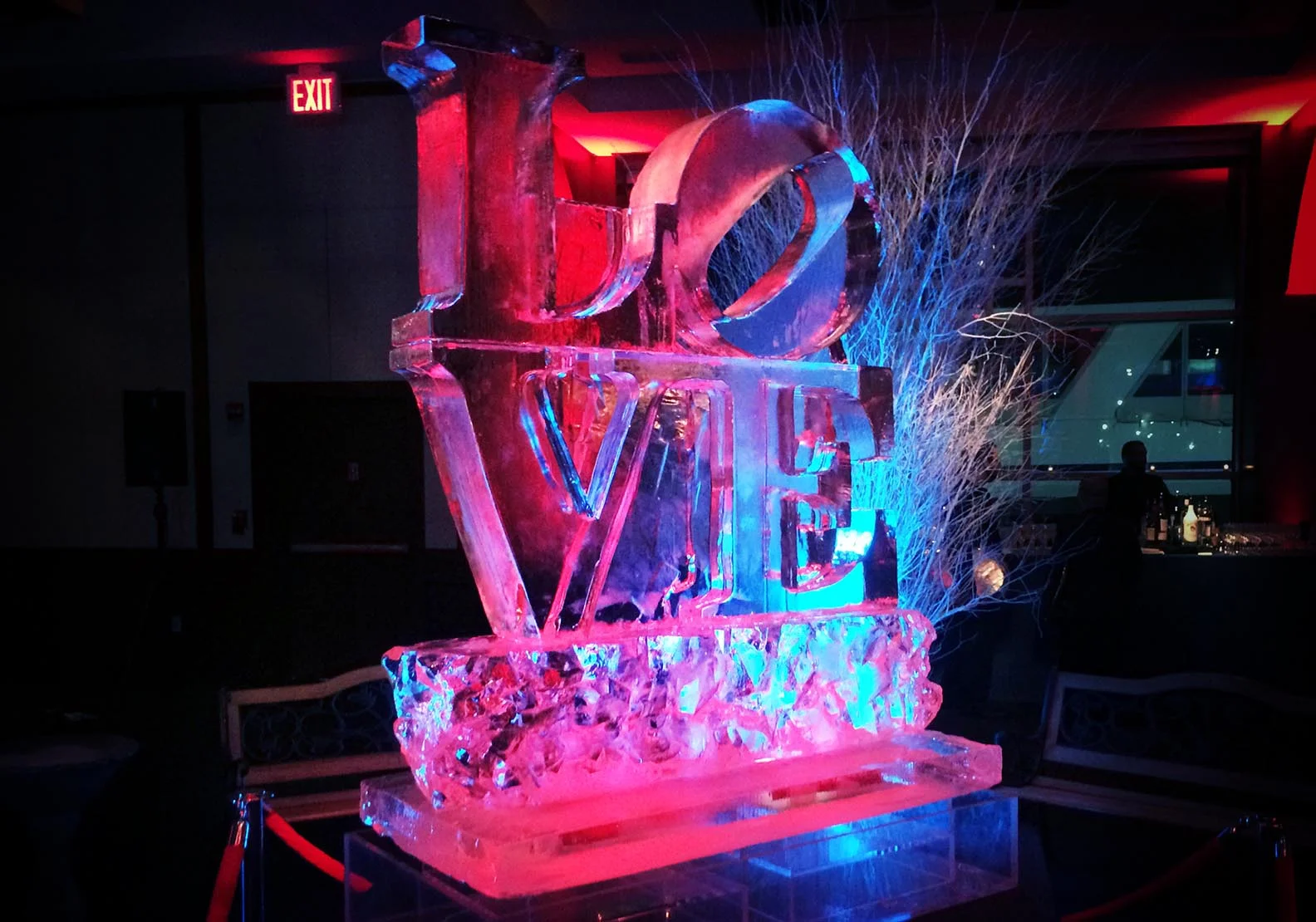 Wedding Love Ice Sculptures